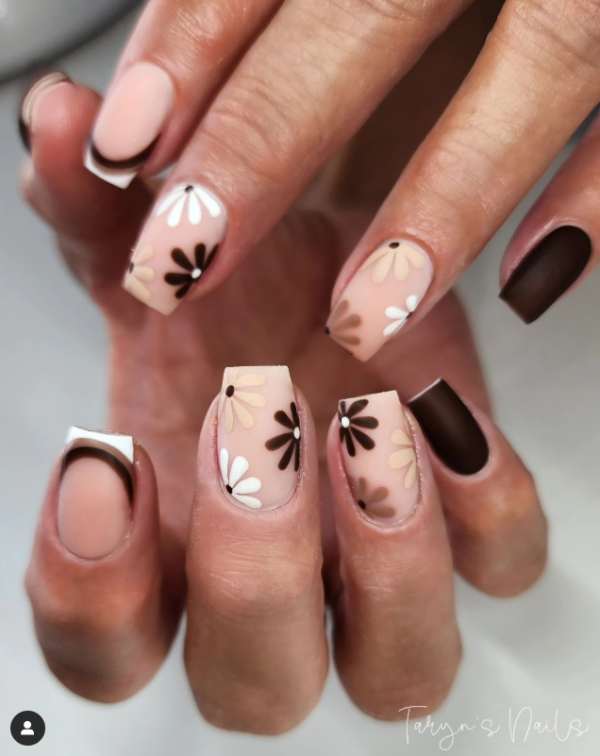 28 Short and Stunning Daisy Nails for Spring - withharmony &co