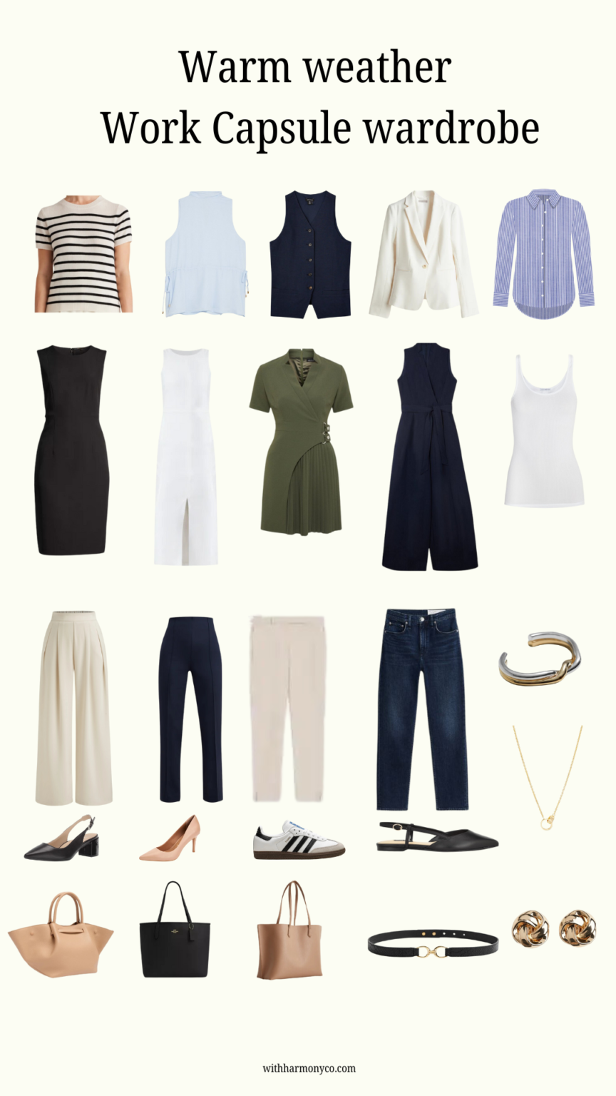The Ultimate Summer work Capsule Wardrobe - withharmony &co