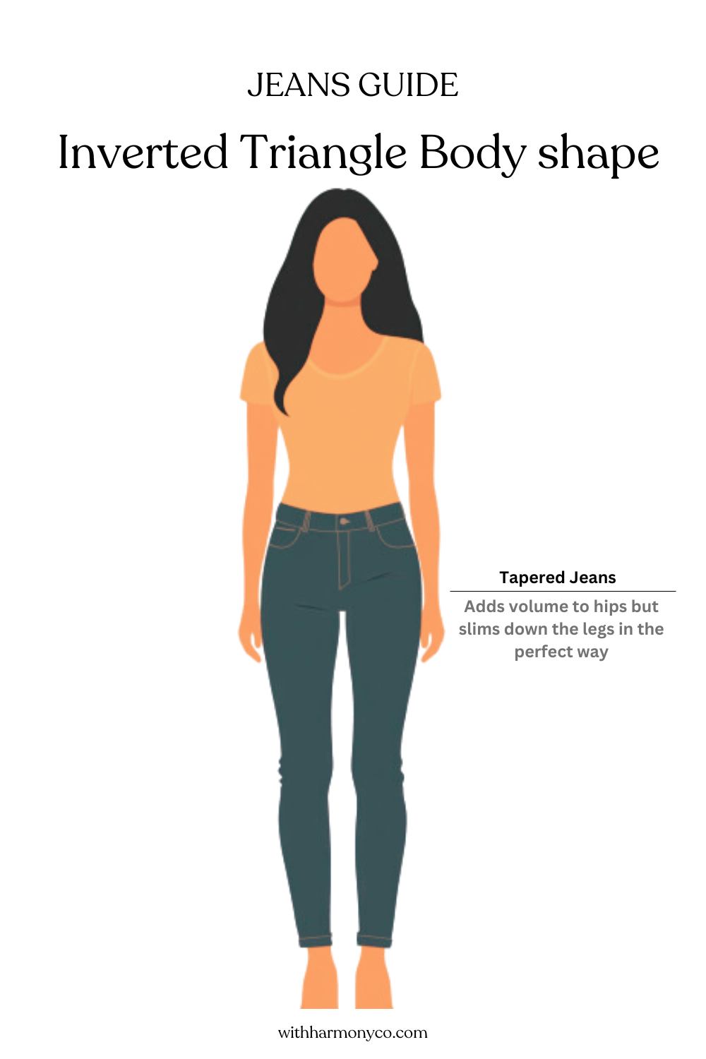 The Best Jeans for Inverted Triangle Body - withharmony &co