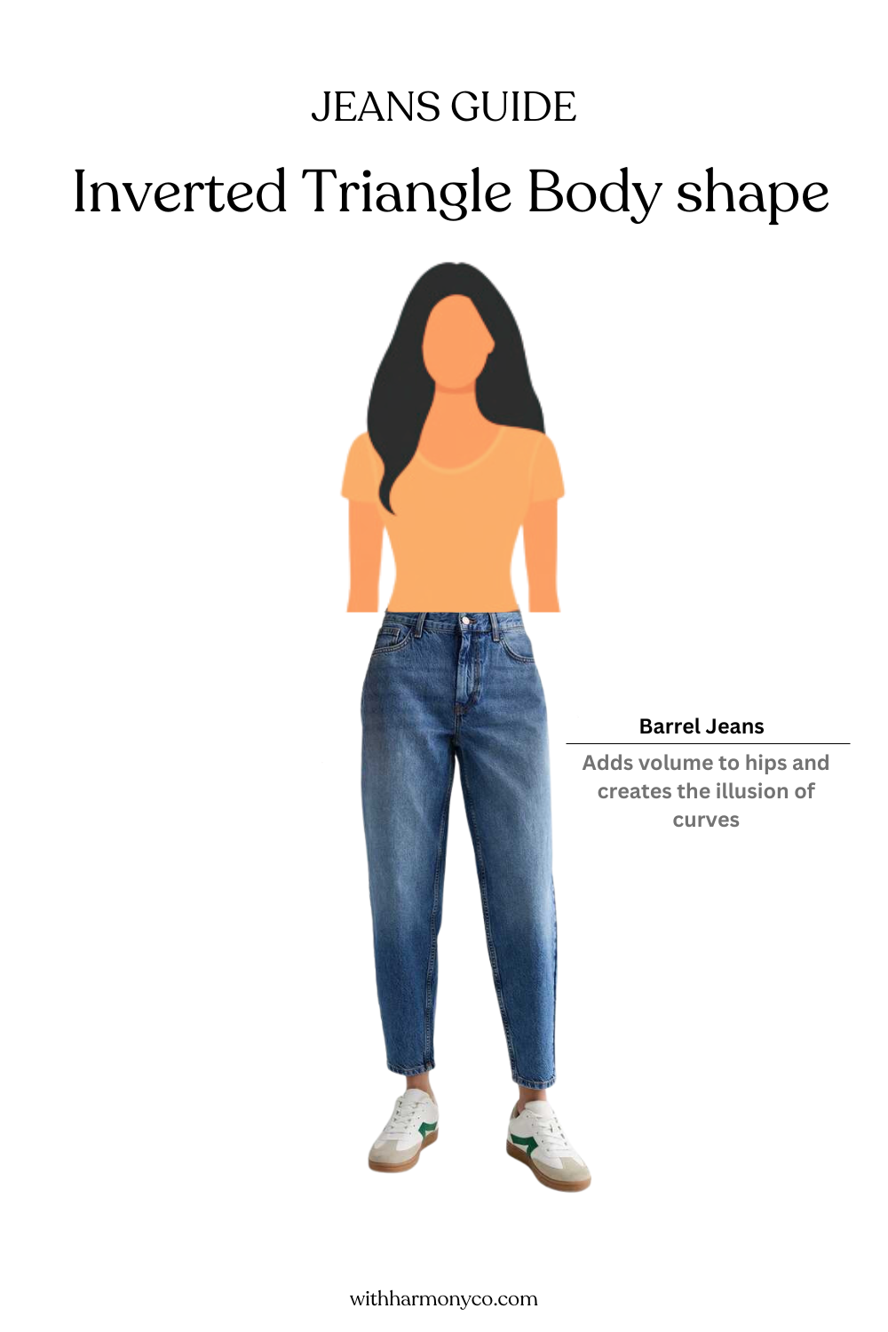 The Best Jeans for Inverted Triangle Body - withharmony &co
